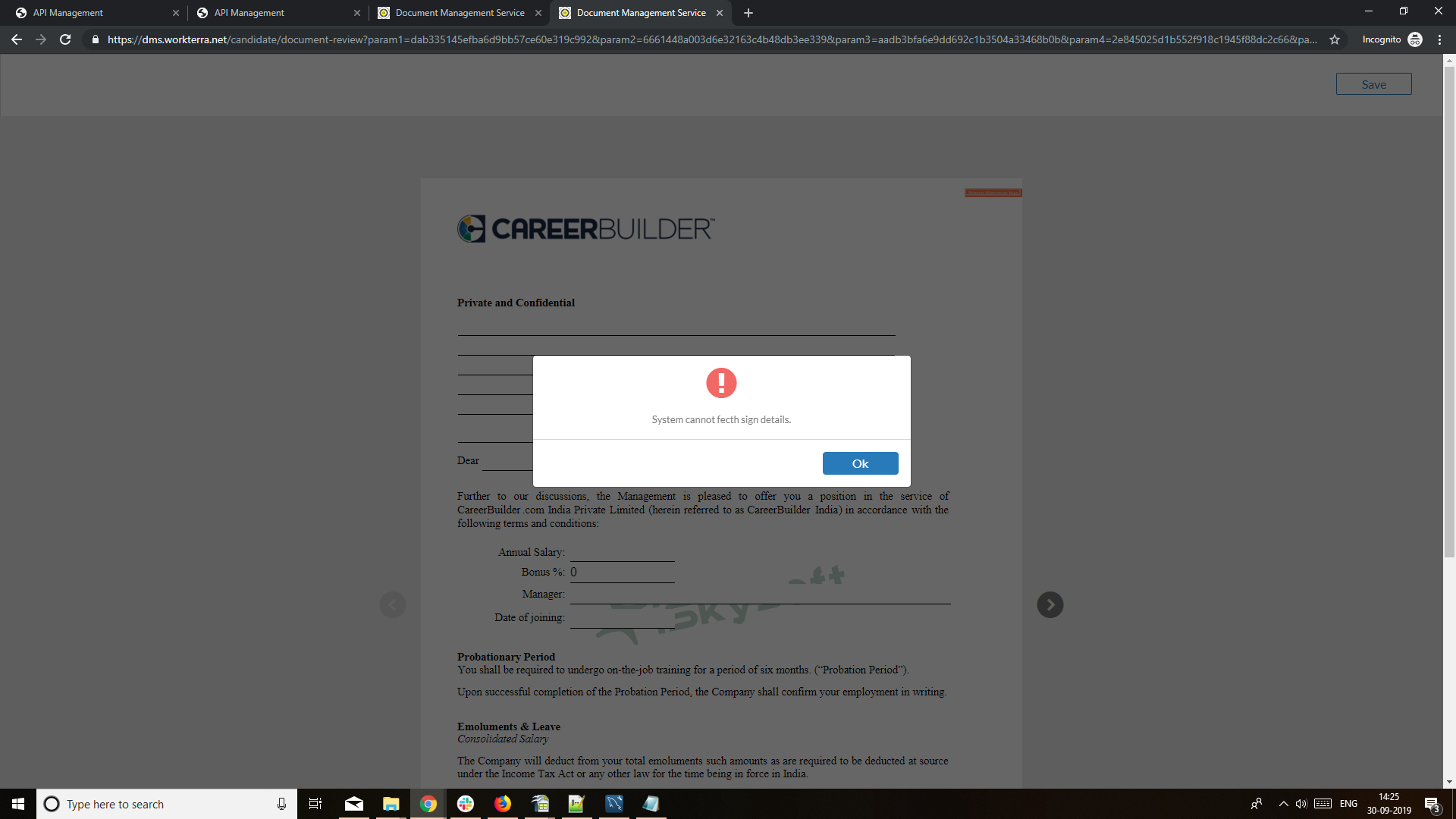 Dms 1937 Dms Api Custom Candidate Create Throwing Error For New